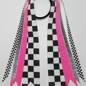 Checkered Flag Racing Ponytail Streamer you Choose Color & - Etsy