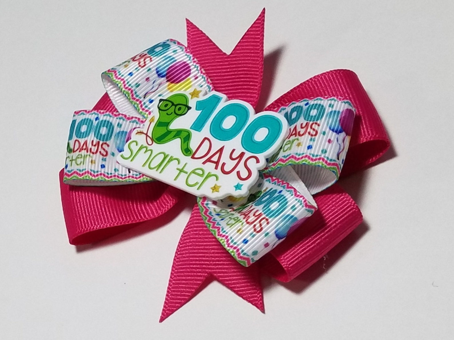 3.5" 100 Days Smarter Hair Bow *you Choose Solid Bow Color* - Etsy