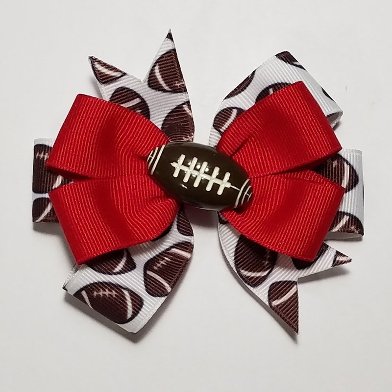 Football Hair Bow - Etsy