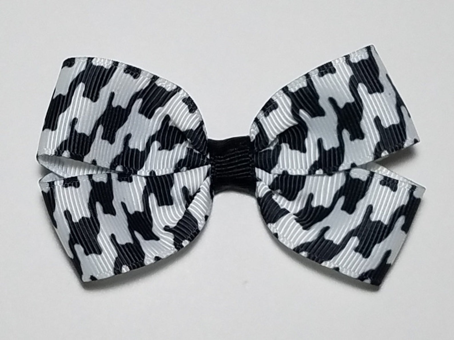 3" Houndstooth Hair Bow - Etsy