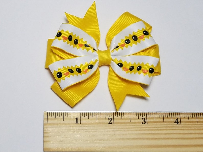 3.5" Chicken Hair Bow *you Choose Solid Bow Color* - Etsy