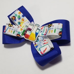 5" Science Chemistry Hair Bow *you Choose Solid Bow Color* - Etsy