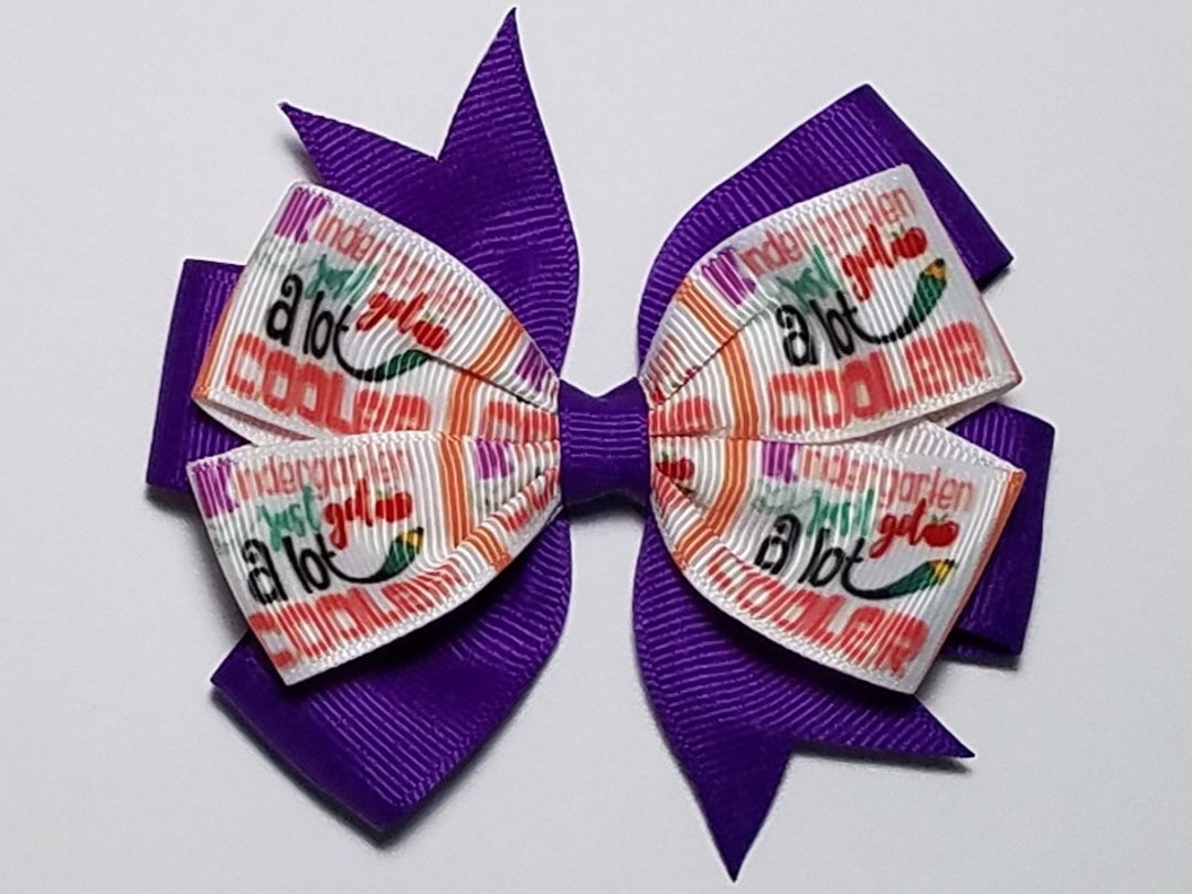 3.5" Kindergarten Hair Bow *you Choose Solid Bow Color* - Etsy