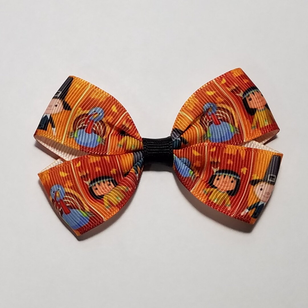 3" Thanksgiving Hair Bow *CLEARANCE* - Etsy