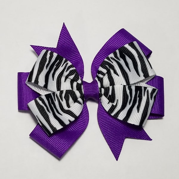 Zebra Hair Bow - Etsy