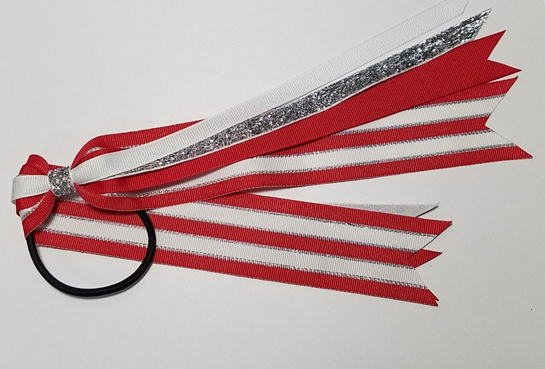 Candy Cane Christmas Ponytail Streamer *you Choose Length* - Etsy