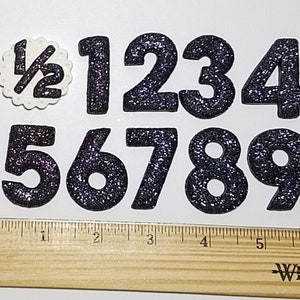 Black Glitter Birthday Number Add On - Etsy