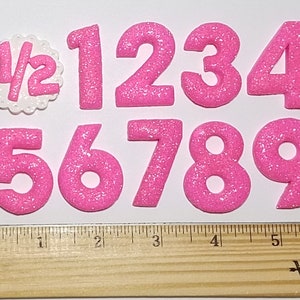 Pink Glitter Birthday Number Add On - Etsy
