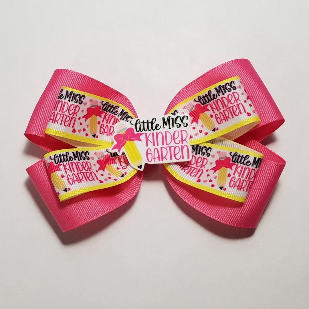 5 Kindergarten Hair Bow you Choose Solid Bow Color - Etsy