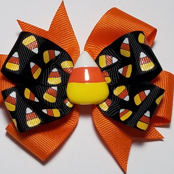 Candy Corn Hair Bow - Etsy