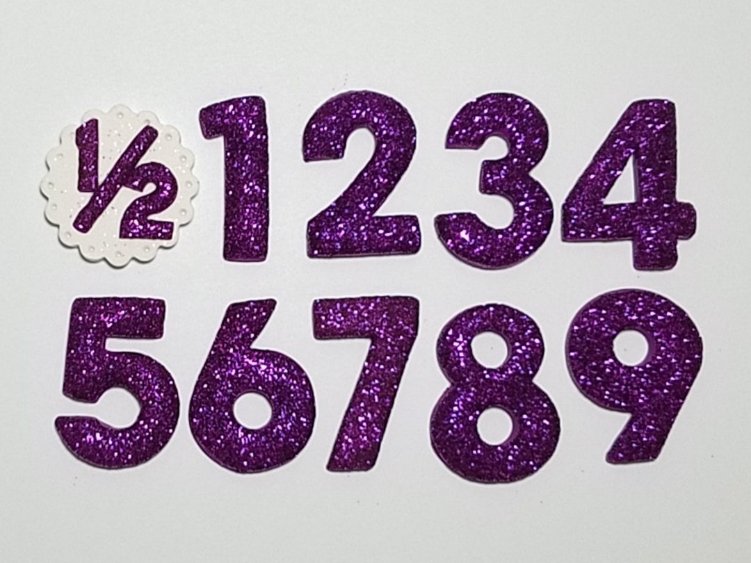 Purple Glitter Birthday Number Add On - Etsy