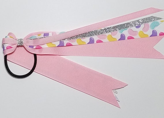 Jelly Bean Ponytail Streamer you Choose Solid Ribbon Color - Etsy