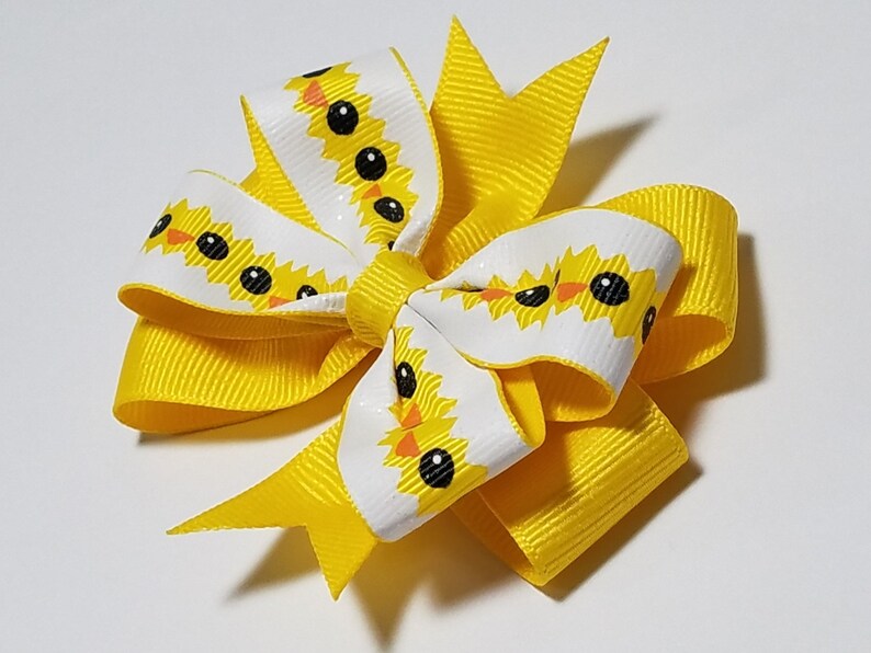 3.5" Chicken Hair Bow *you Choose Solid Bow Color* - Etsy