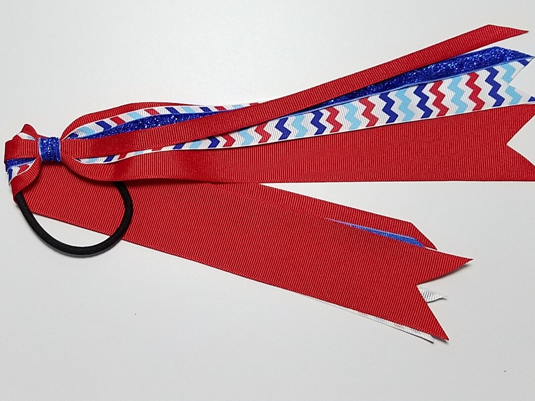 Red White Blue Ponytail Streamer - Etsy