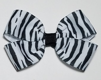 Zebra Print Hair Bow | Etsy