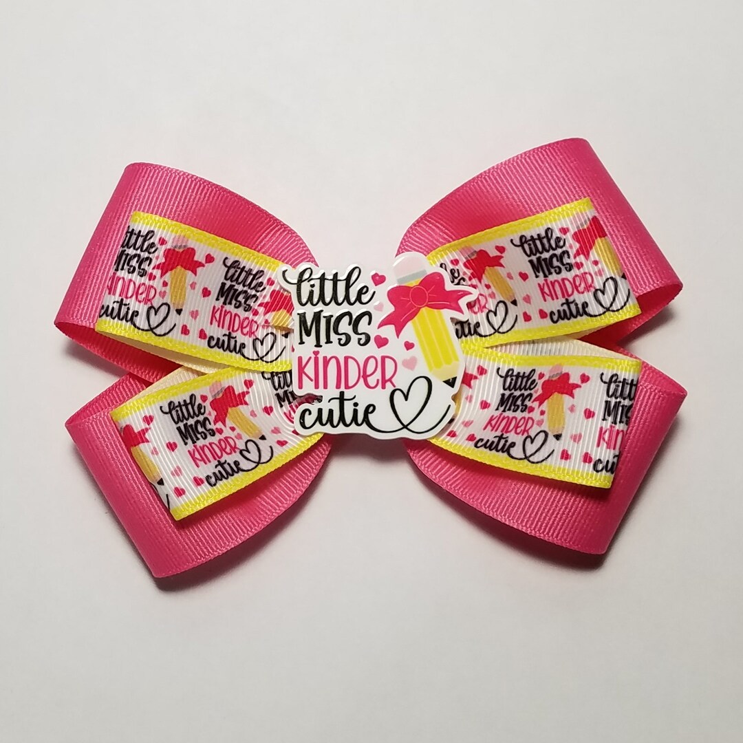 5" Kindergarten Hair Bow *you Choose Solid Bow Color* - Etsy