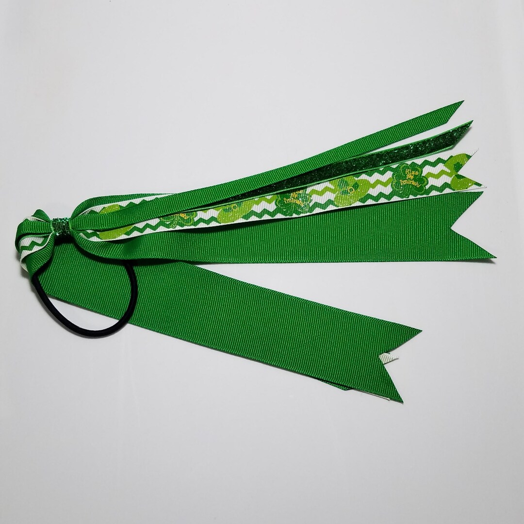 St. Patrick Ponytail Streamer *you Choose Solid Ribbon Color & Length ...