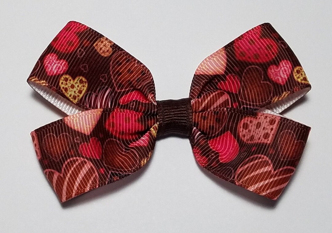 3" Chocolate Candy Hair Bow - Etsy