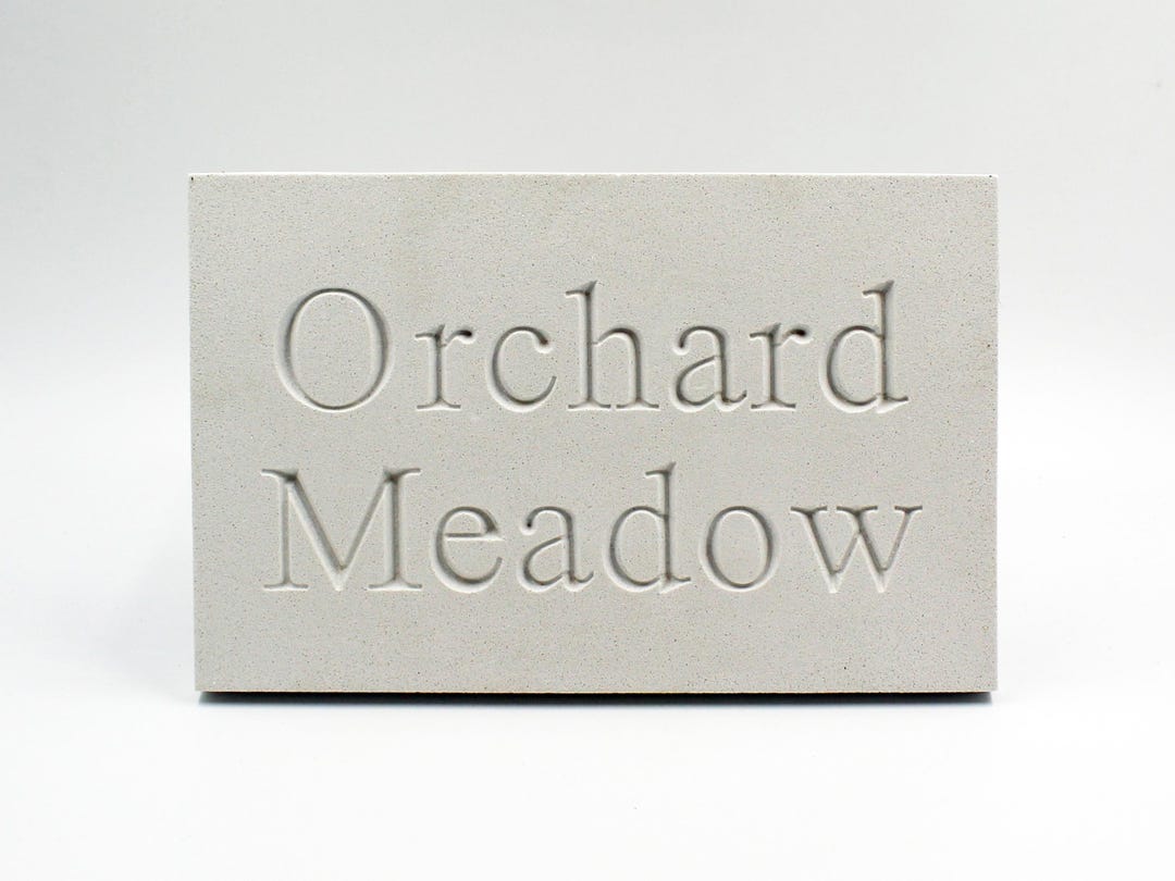Modern White Marble House Sign | Various Sizes | Jesmonite Number Name ...