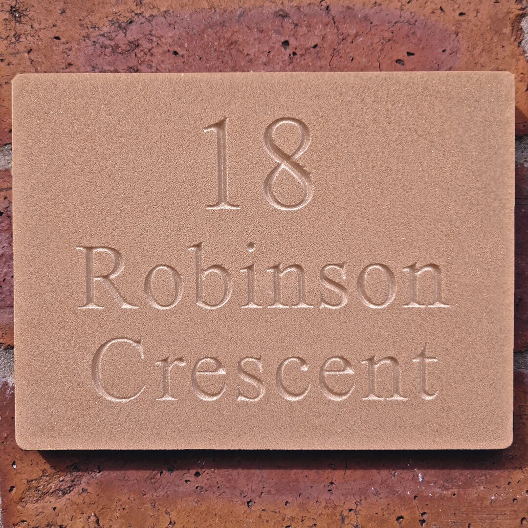 Terracotta Stone House Sign 20 X 15cm Jesmonite Finish Rectangular ...
