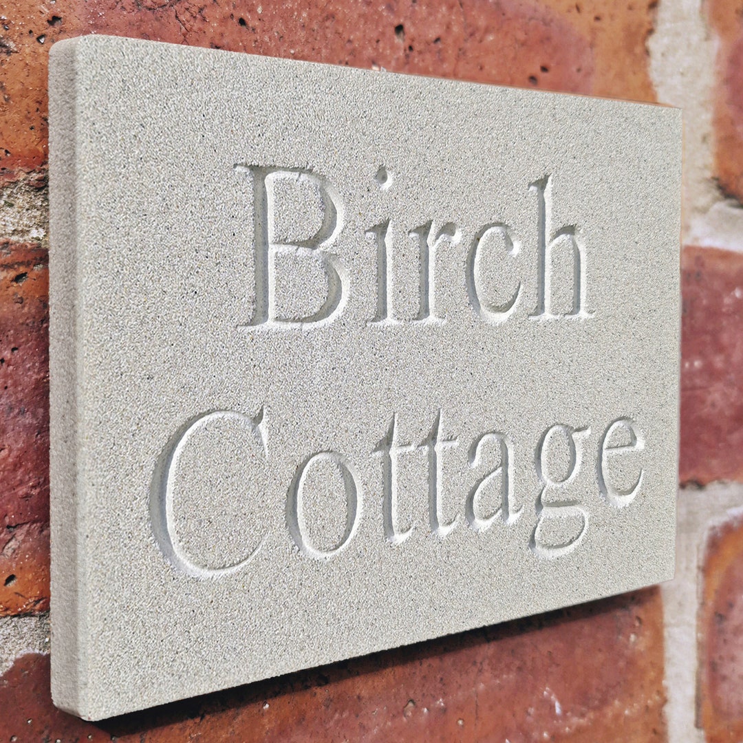 Portland Stone House Sign Various Sizes Jesmonite Finish Rectangular ...