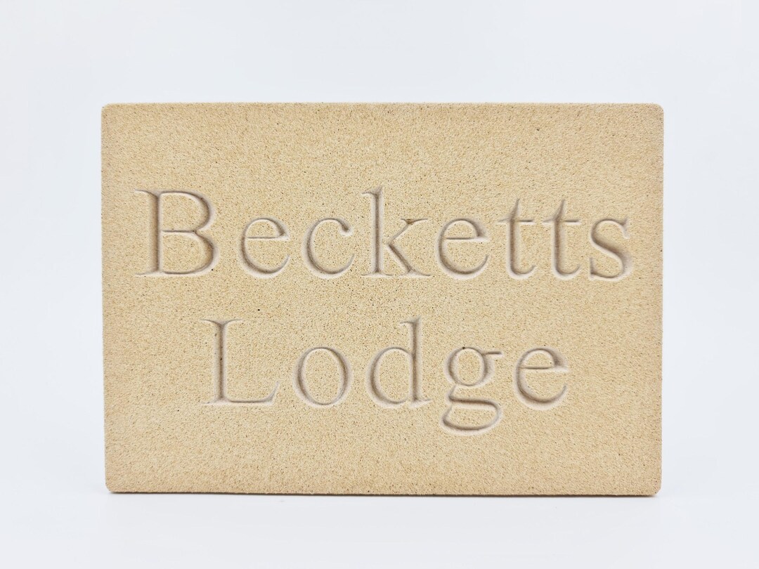 House Sign Yellow Sandstone | Contemporary Jesmonite Plaque ...