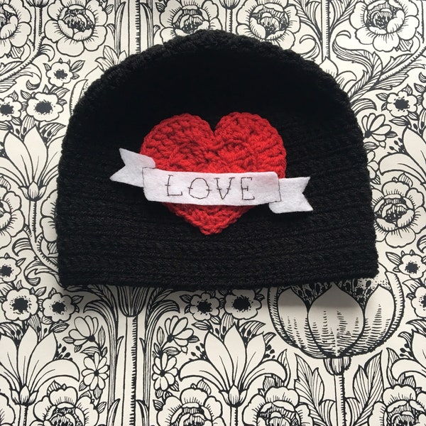 Crochet Heart Banner - Etsy