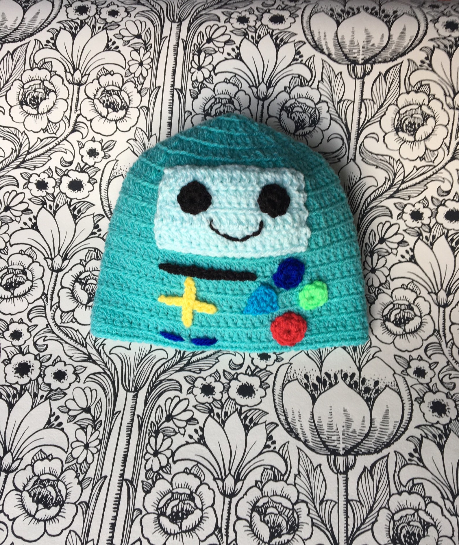 BMO Beemo Inspired Hat From Adventure Time. Crocheted Hat - Etsy UK