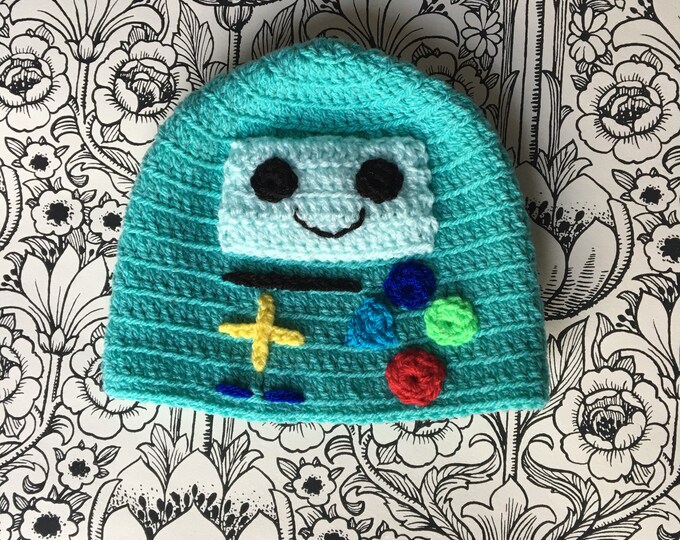 BMO Beemo Inspired Hat From Adventure Time. Crocheted Hat Available in ...