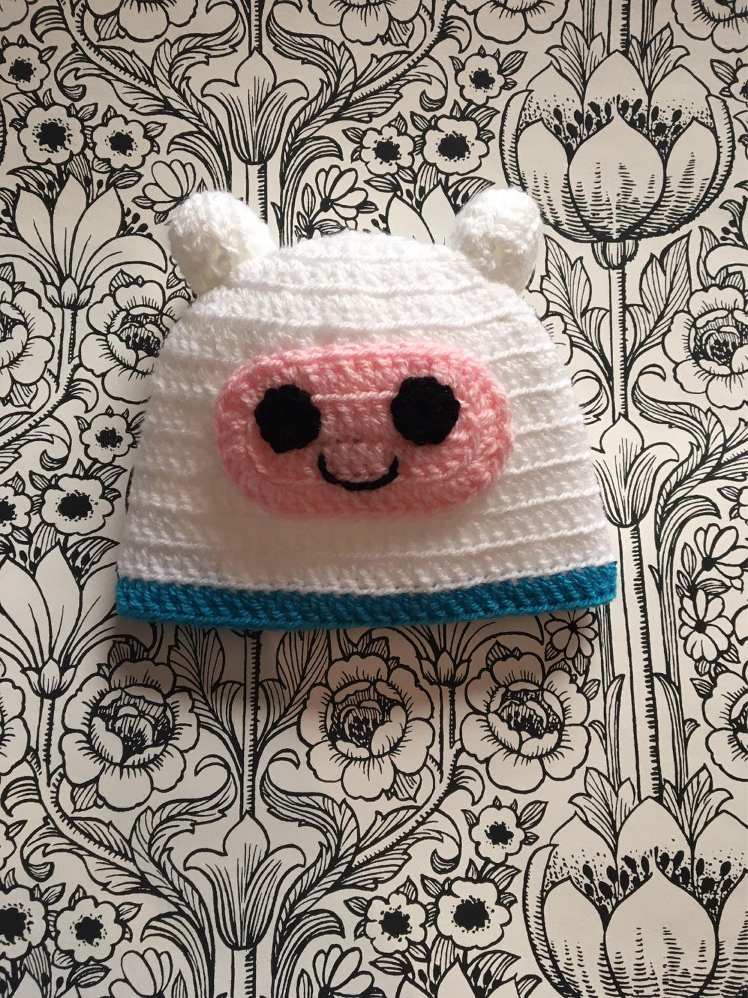 Adventure Time Hat, Finn the Human! Hand Crocheted in Soft Wool to Fit ...