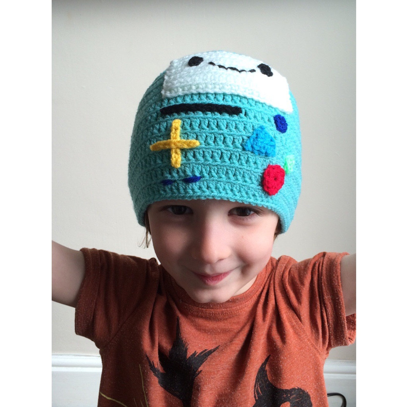BMO Beemo Inspired Hat From Adventure Time. Crocheted Hat | Etsy
