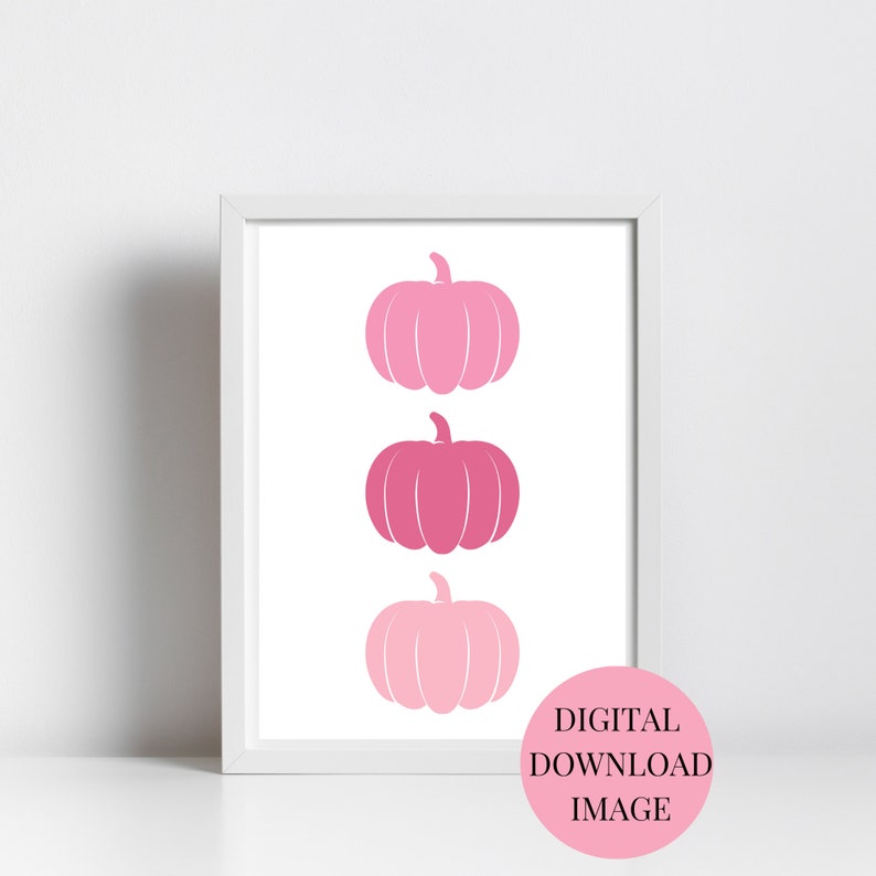 Pink Halloween Print Set: Girly Spooky Gallery Wall Art (digital ...