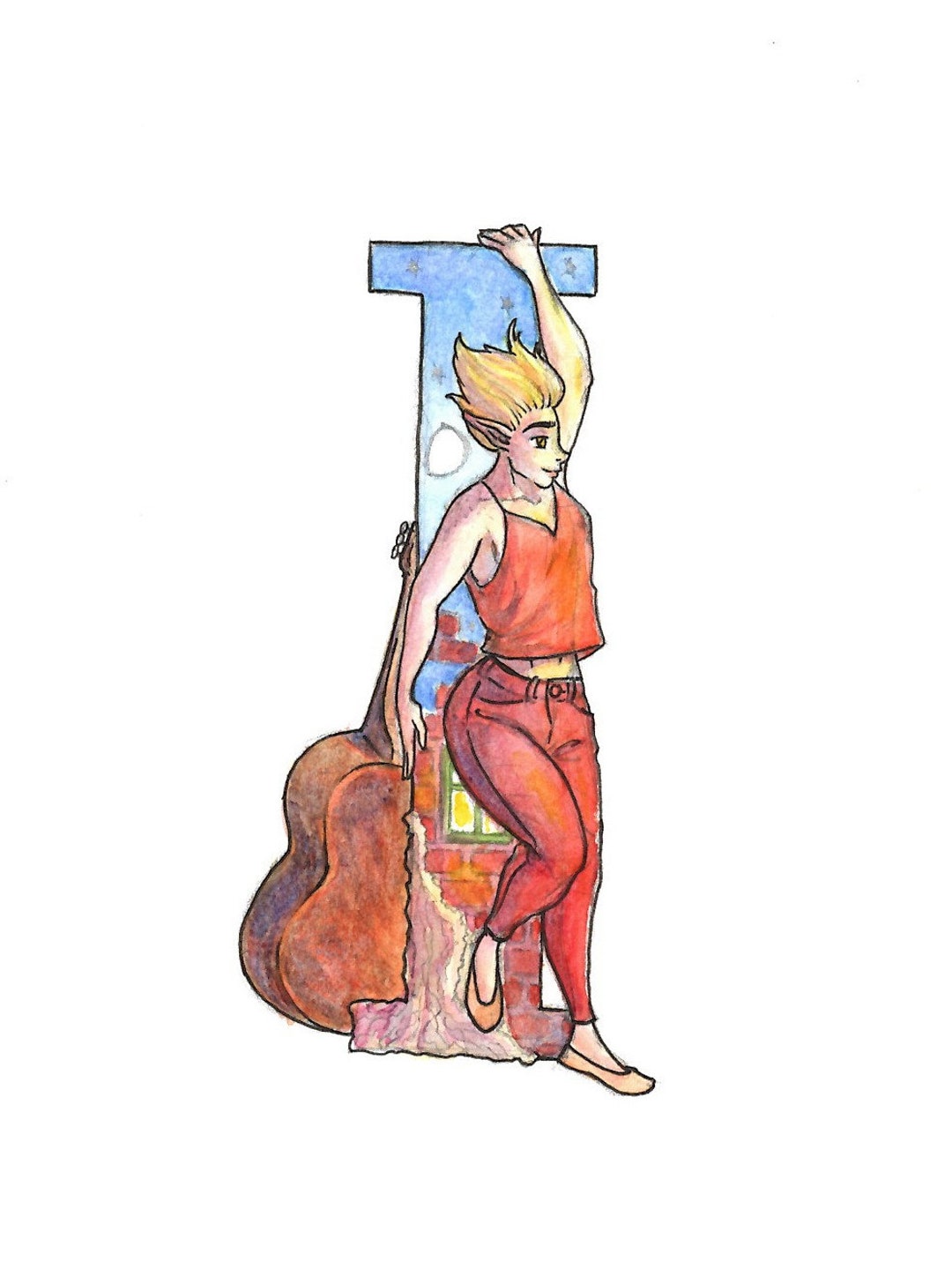 Letter I, Fantasy Alphabet Letters. Fantastical Creatures, Digital ...