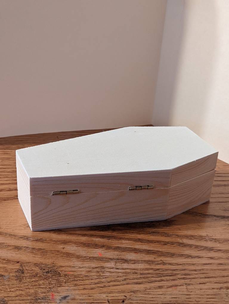 Unfinished Wood Coffin Box, Hinged Halloween Decor, 6 Inch - Etsy