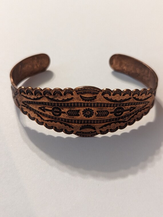 Vintage native copper bracelet - Gem