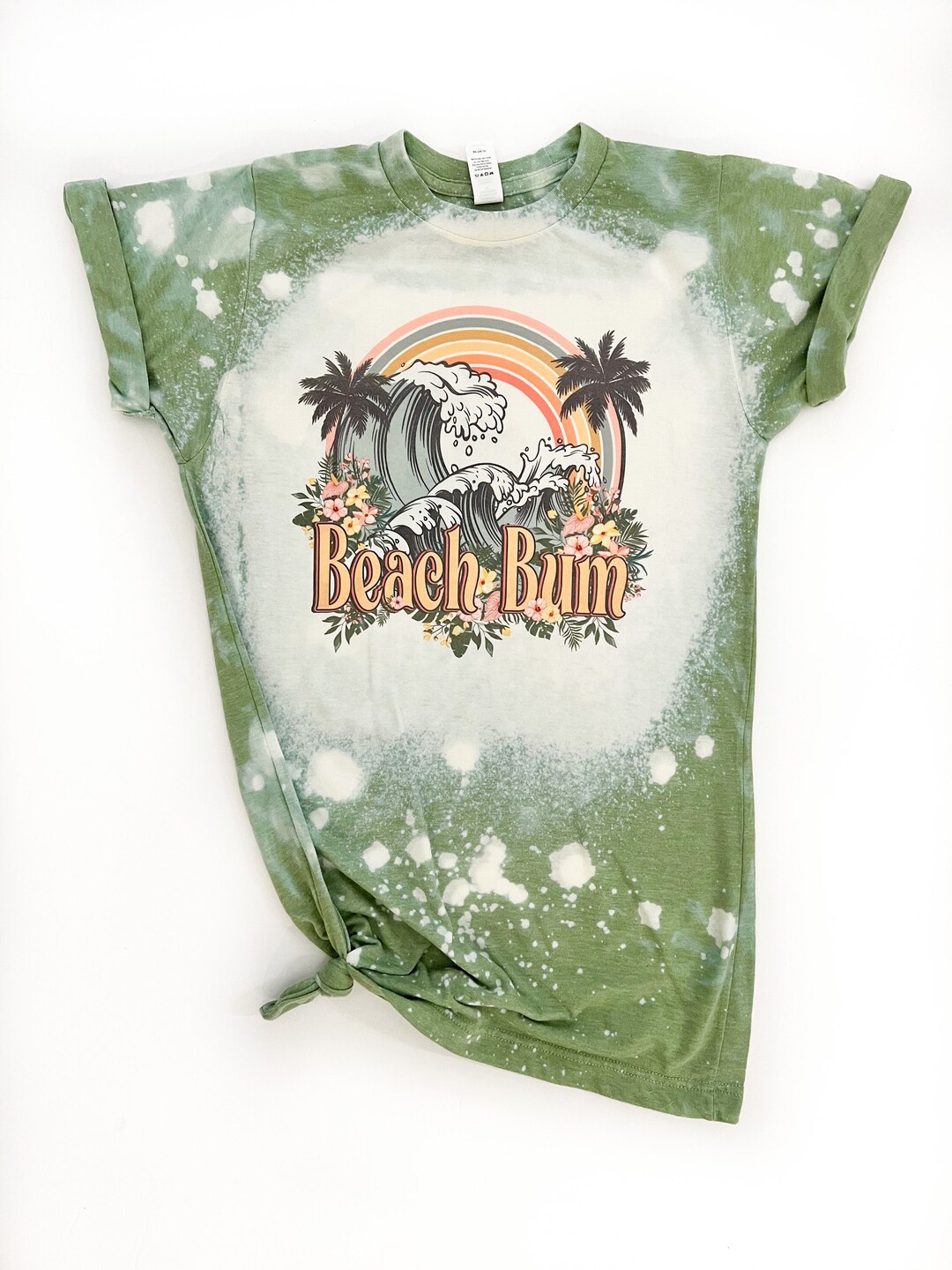 Vintage Style Beach Bum Bleached Tee - Bleached Tee - Beach Shirt ...