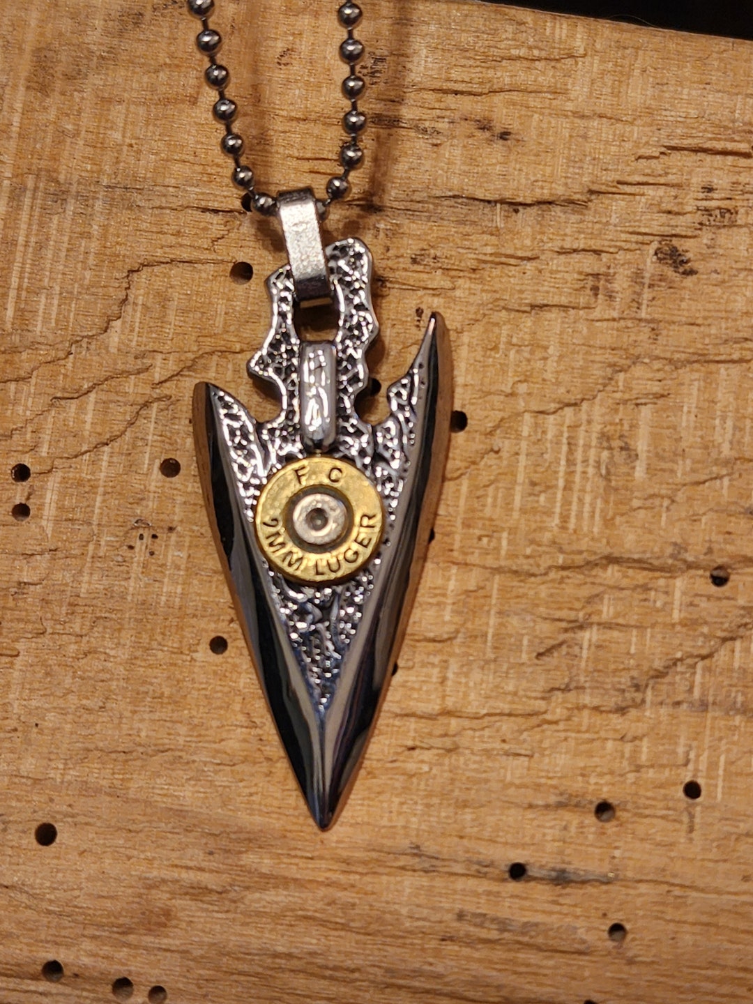 Heavy Duty Stainless Steel Bullet Arrow Necklace. Your Choice Nickel or ...