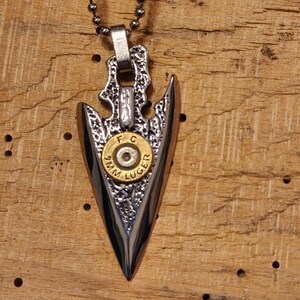 Heavy Duty Stainless Steel Bullet Arrow Necklace. Your Choice Nickel or ...