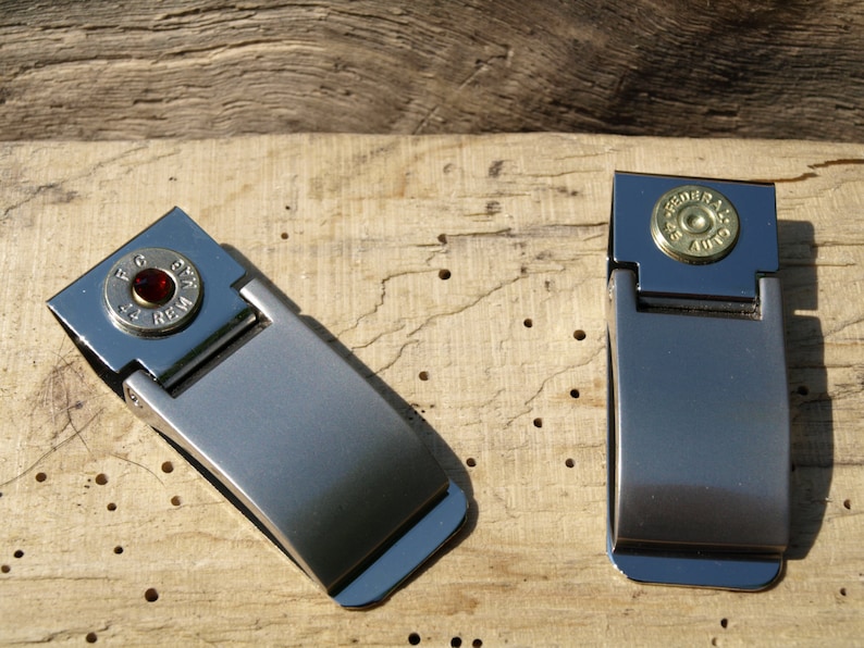 Hinged Stainless Steel Money Clip With Brass or Nickel 380 9 - Etsy