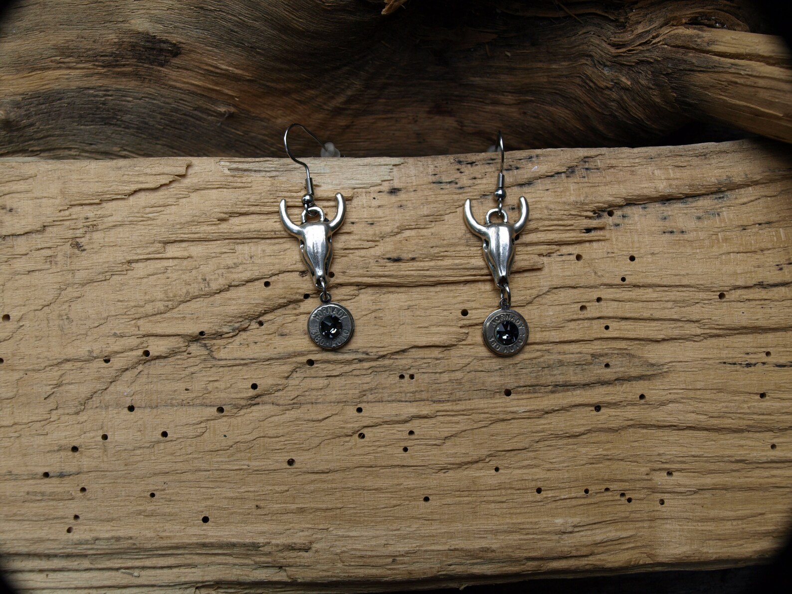 Handmade Bullet Earrings With Bull Head With 380 Caliber - Etsy