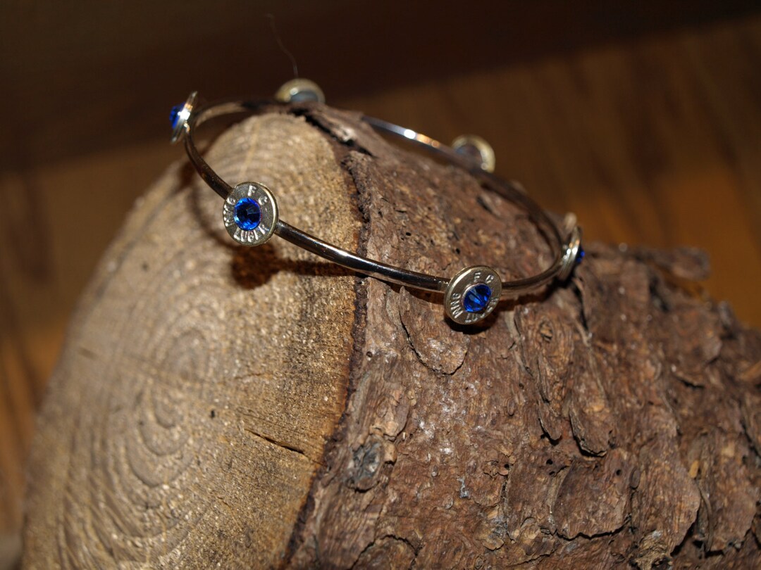 Handmade Stainless Steel Bullet Bangle Bracelet. You Choose the Bullet ...