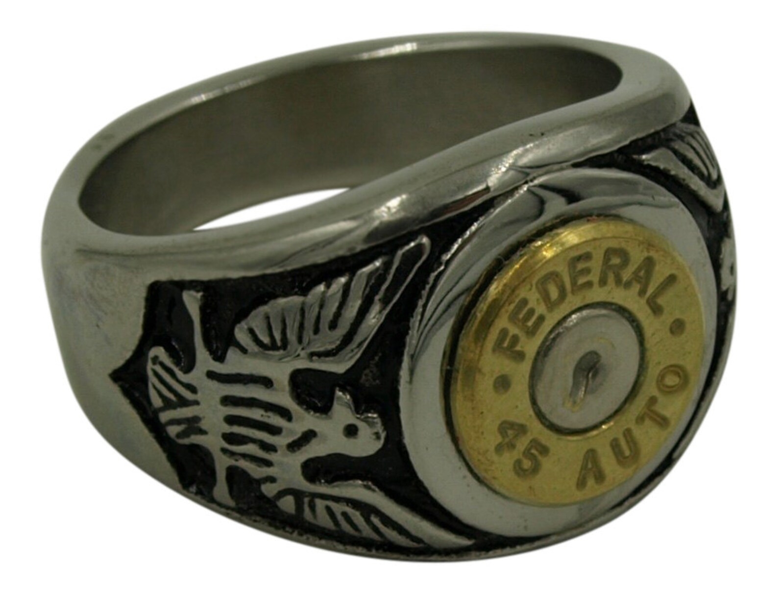 Handmade Stainless Steel brass 45 Auto Bullet Ring - Etsy