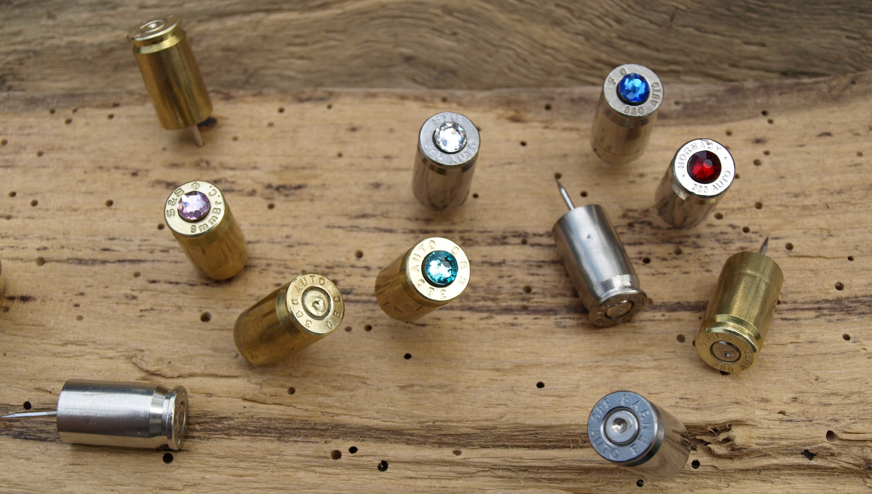 Bullet Push Pins Made With 380 Caliber Bullet Casings. Optional ...