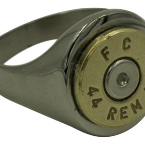 Handmade Stainless Steel 44 Magnum Bullet Ring - Etsy