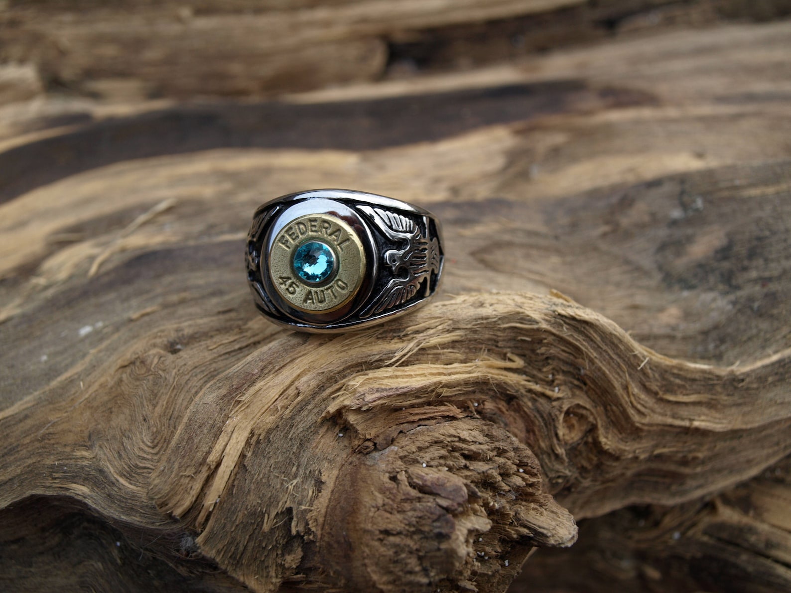 Handmade Stainless Steel brass 45 Auto Bullet Ring - Etsy