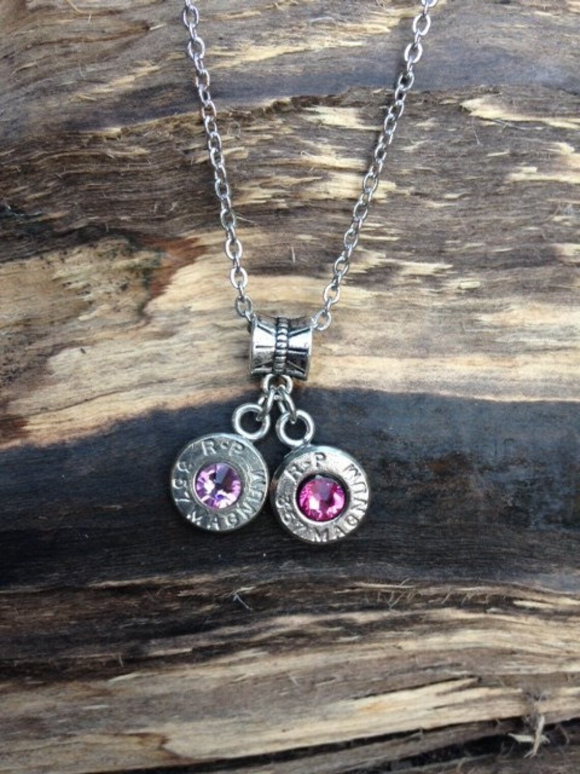 Handmade Double Charm NICKEL 357 mag Necklace. With or without | Etsy