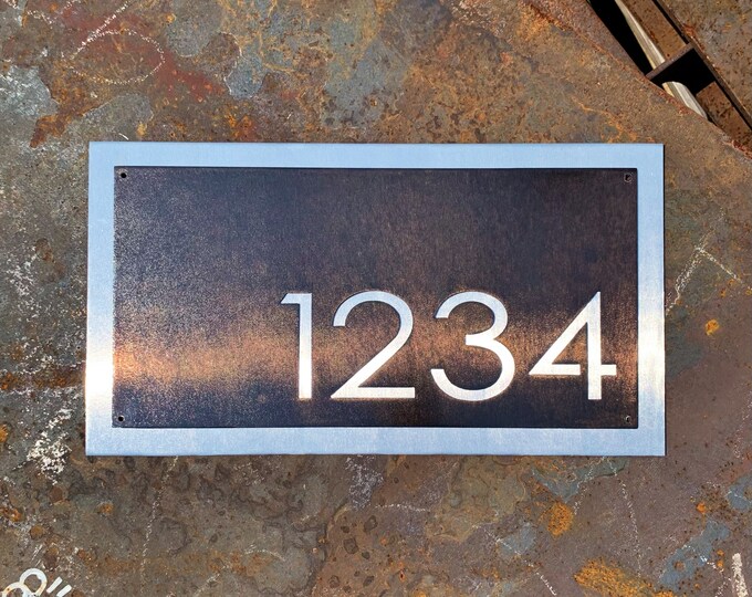 Modern Metal Address Sign Stainless Address Plaque Metal - Etsy