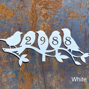 Perched Birds Address Sign | Metal Birds Home Address Sign | Custom ...