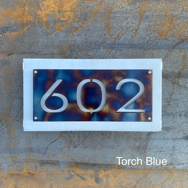 Modern Metal Address Sign Stainless Address Plaque Metal - Etsy