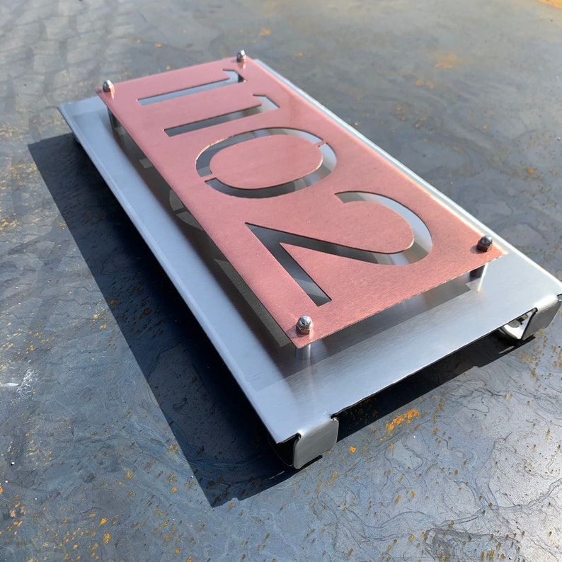 Modern Metal Address Sign Stainless Address Plaque Metal - Etsy